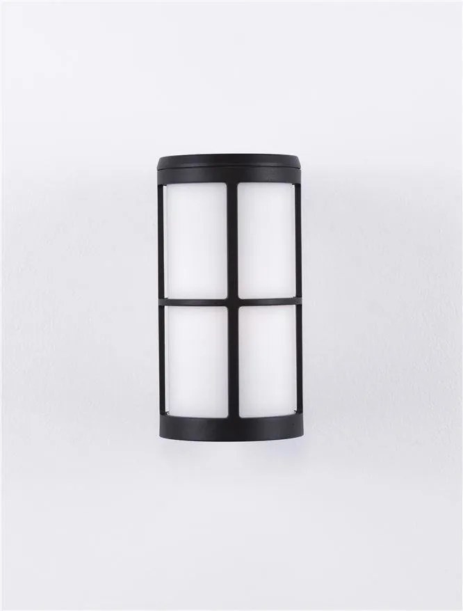 NV 9002851 Venkovní nástěnné svítidlo STONE černý hliník a akryl E27 1x12W 220-240V IP54 bez žárovky - NOVA LUCE