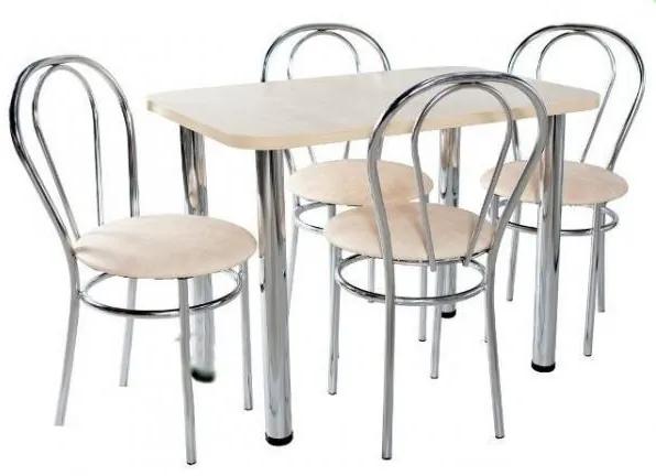 Jídelní set 4 židle a stůl obdélník 60 x 100 cm Dub RJK světlý
