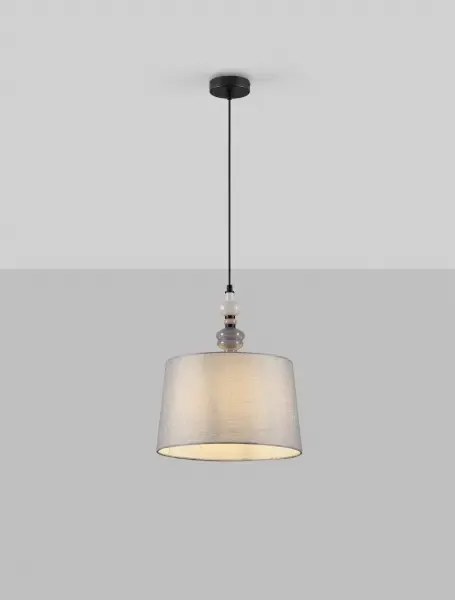LED šedo-hnědý moderní lustr Damo
