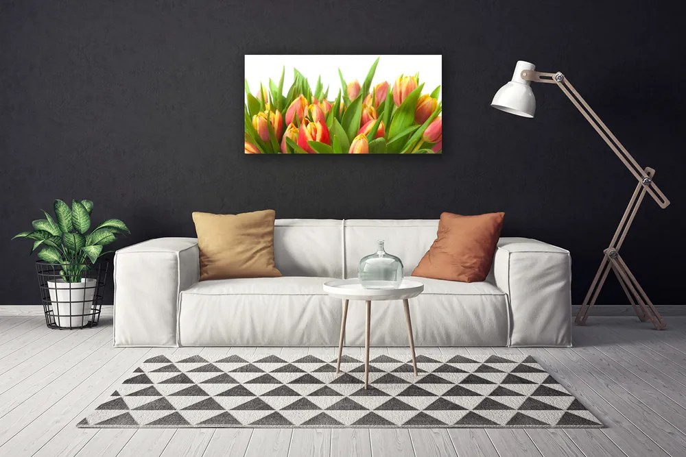 Obraz na plátně Tulipány Květiny Rostlina 140x70 cm