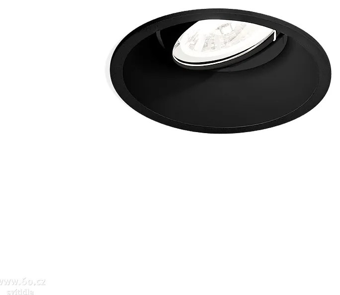 Wever Ducré 112361B3 Deep 1.0 LED adjust, černá zápustná bodovka, 7-10W LED 2700K, prům. 9,4cm