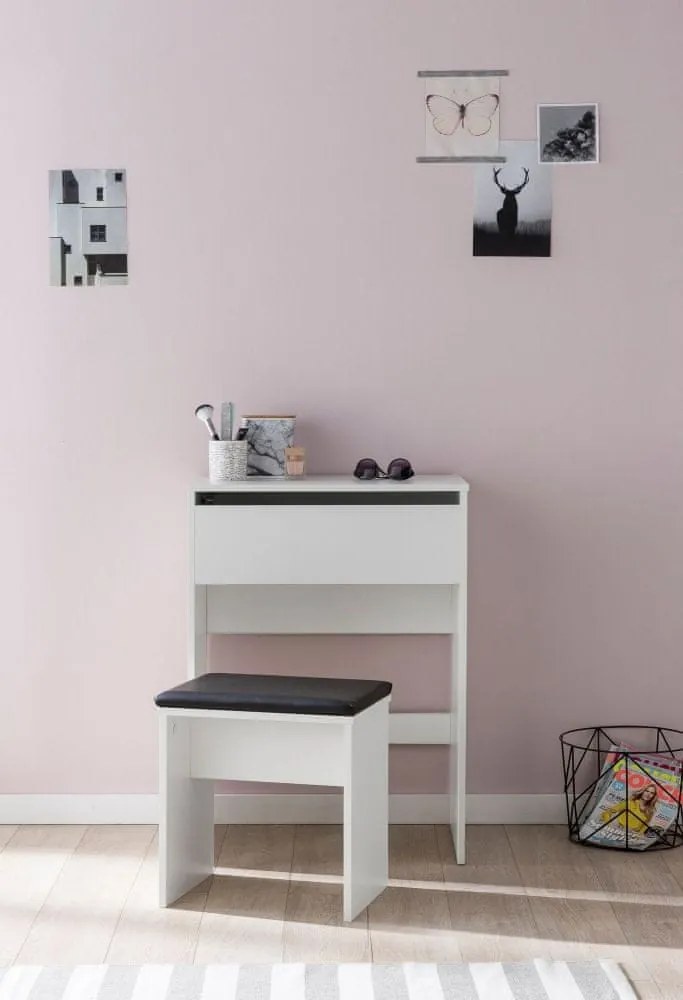 Bruxxi Toaletní stolek Ora, 81 cm, bílá