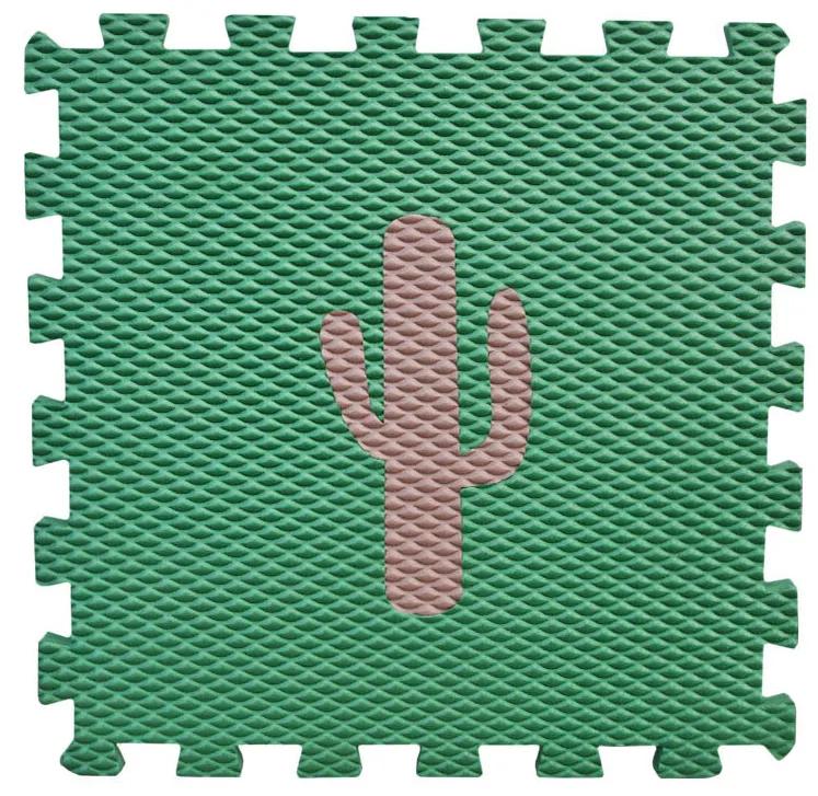 Minideckfloor Kaktus Barevná kombinace: Tmavě zelená s hnědým kaktusem