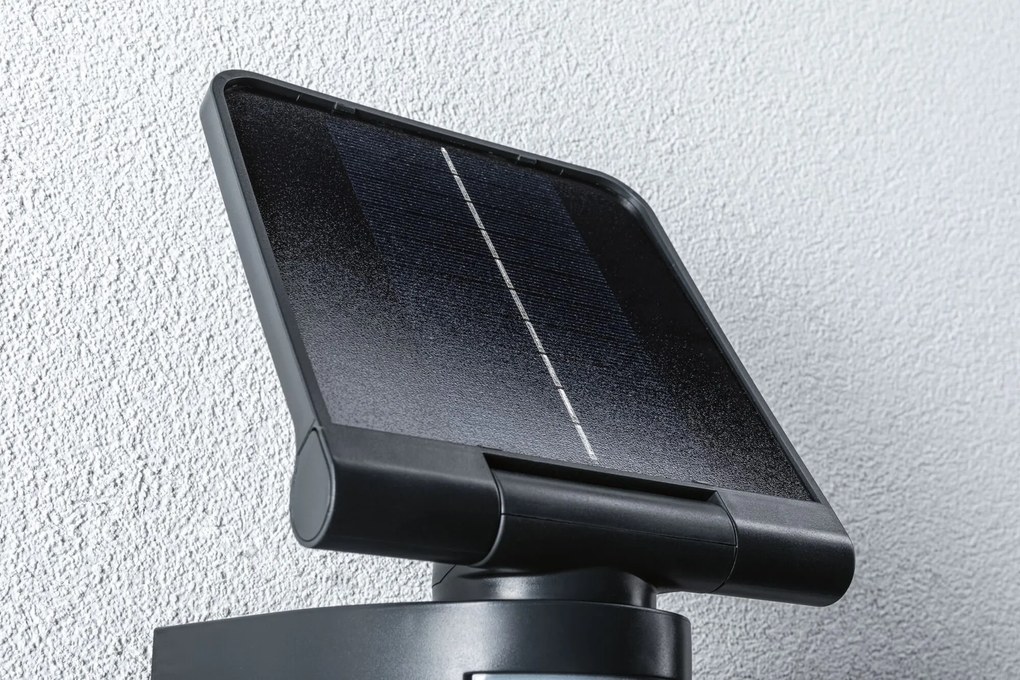 P 94609 Solární LED osvětlení zdí Lesla pohybové čidlo (IR) IP65 hranaté 150x130mm 3000K 12,5W antracit umělá hmota - PAULMANN