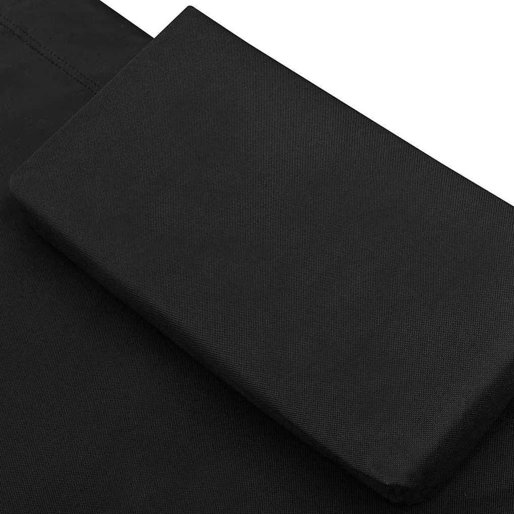 Zahradní lehátko textil černé 313529