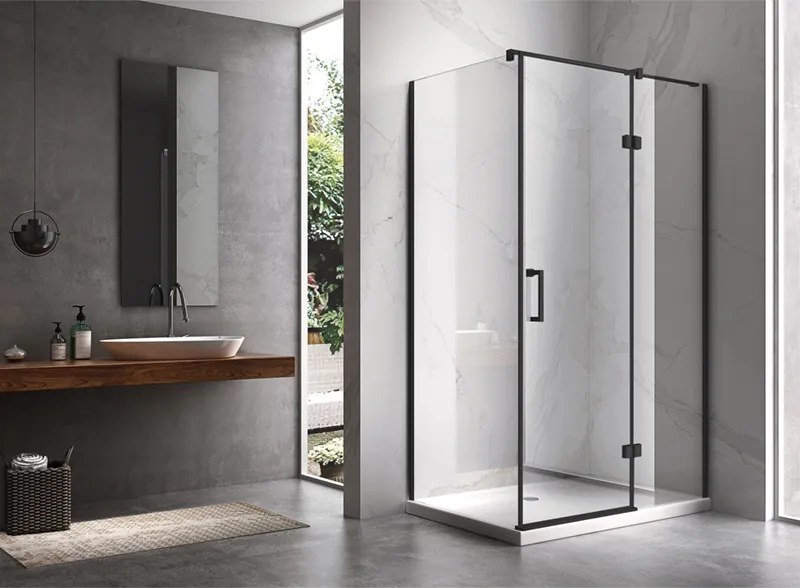 BPS-koupelny Obdélníkový sprchový kout ZES KZ03D BL 120x100 černá/transparent - bez vaničky