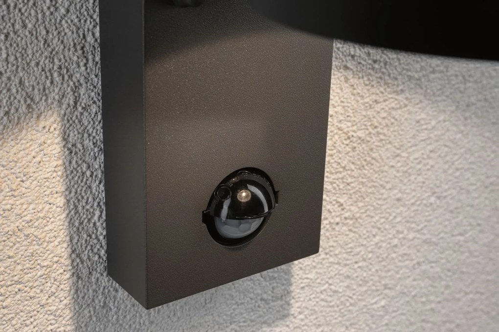 P 94453 Venkovní nástěnné svítidlo Capea antracit IP44 6W 230V teplá bílá pohybové čidlo - PAULMANN