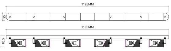 Bodové svítidlo NEO 6xGU10/8W/230V černá/zlatá