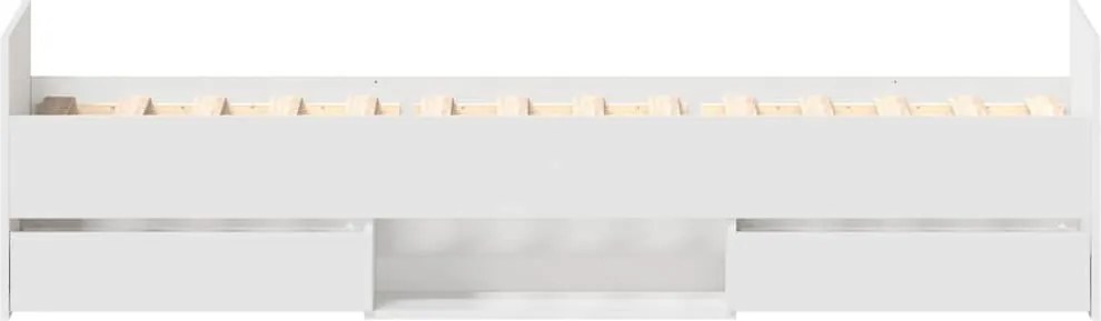 Rám postele s hlavovým a nožním čelem bílý 100 x 200 cm 3203796