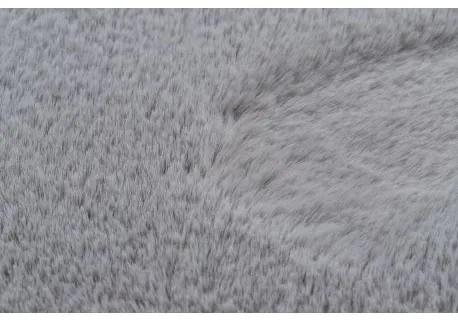 koberec BUNNY stříbrný, imitace králíčí kožešiny velikost 140x190 cm | krásné koberce cz