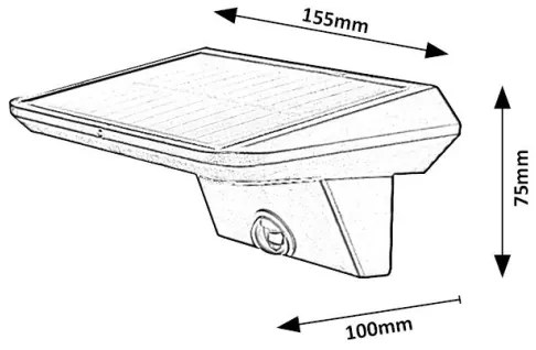 Rabalux 77005 - LED Solární svítidlo se senzorem QESA LED/10W/3,7V IP44