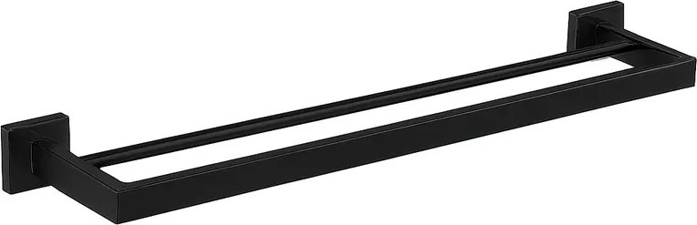CERANO - Nástěnný držák na ručníky Alto, 60 cm, černá matná, CER-CER-479326