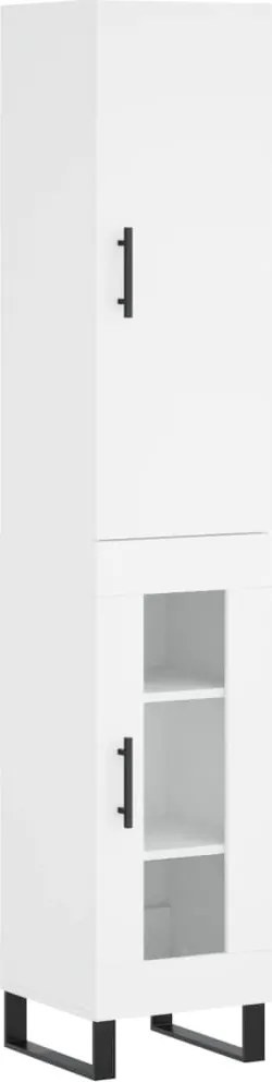 vidaXL Skříň highboard 34,5 x 34 x 180 cm kompozitní dřevo [3199065] Barva: Bílá