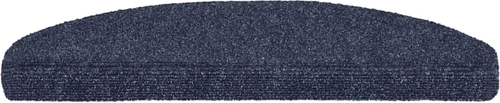 Schodové rohože samolepicí 15 ks 65 x 21 x 4 cm modré, půlkulaté, velké 132701
