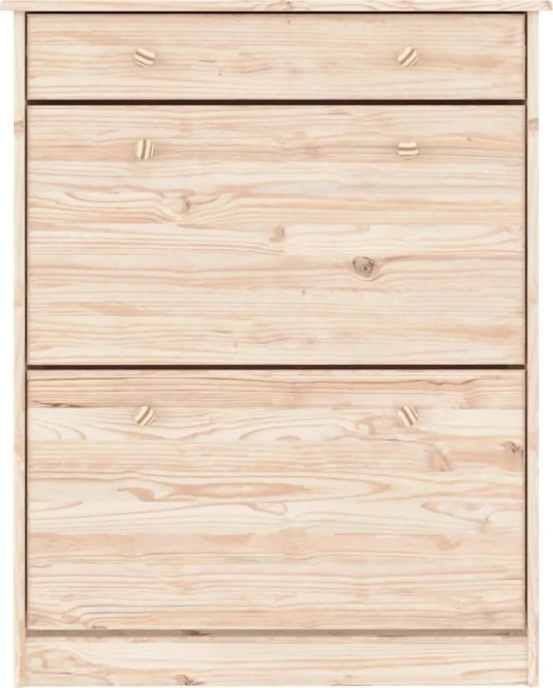 vidaXL Botník ALTA 77 x 35 x 96 cm masivní borové dřevo [353924] Barva: Přírodní