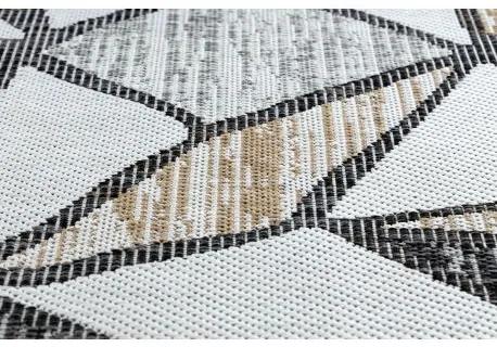 koberec SISAL COOPER Mozaika 22208 ecru / černý velikost 180x270 cm | krásné koberce cz