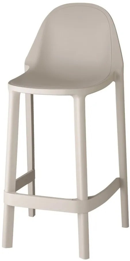 SCAB - Barová židle PIU nízká - béžová