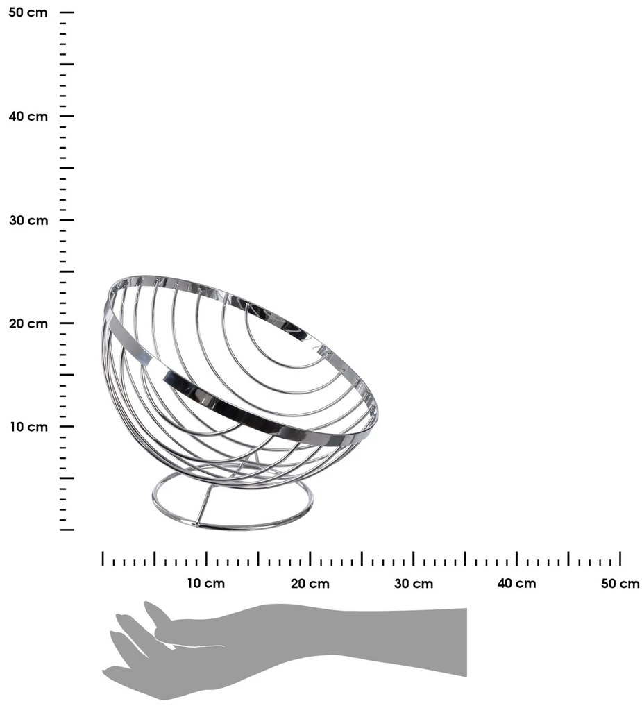 Kovová mísa na ovoce Oblik, 26x21,5 cm
