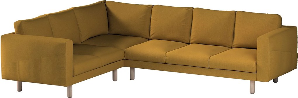 Potah na pohovku IKEA Norsborg rohová 5-místná barva žlutá látka pletený vzor
