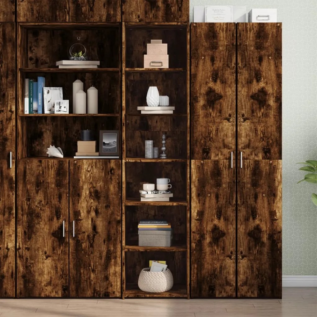 Skříň highboard kouřový dub 45 x 41 x 185 cm kompozitní dřevo