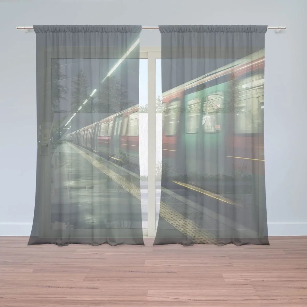 Sablio Záclony Metro v tmavé stanici: 2ks 150x250cm