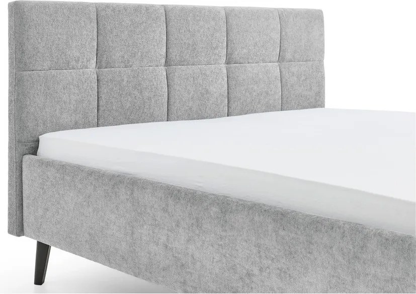 Šedá čalouněná dvoulůžková postel bez roštu 180x200 cm Nova – Meise Möbel