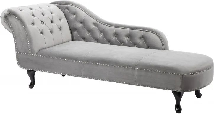 Deflee lenoška RECAMIERE CHESTERFIELD SILVERGREY KRS38389samet  170 cm x 73 cm x 60 cm