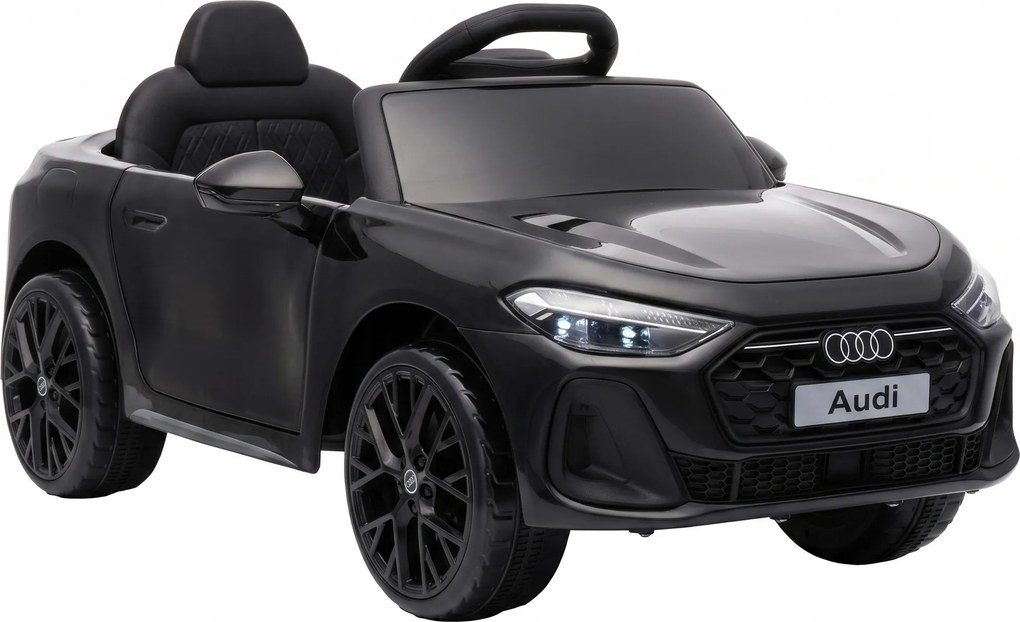 AIYAPLAY Dětské elektrické auto Audi A5L 12V dětské auto s 2,4 G dálkovým ovládáním, 2 motory, lithium baterie, měkký start, 4× pružení 370-511V90BK