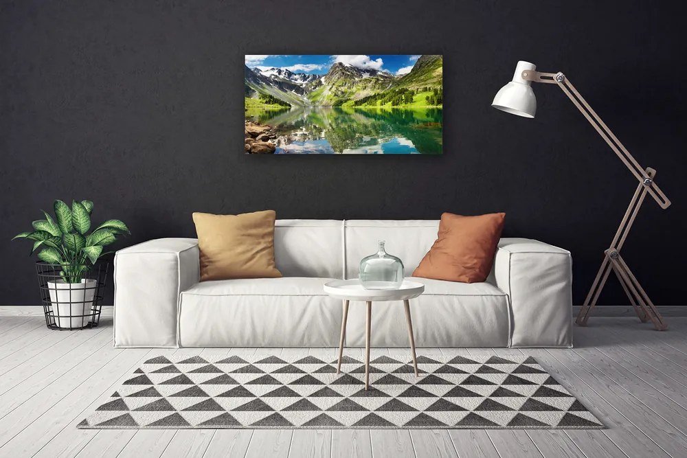 Obraz na plátně Hora Jezero Krajina 120x60 cm