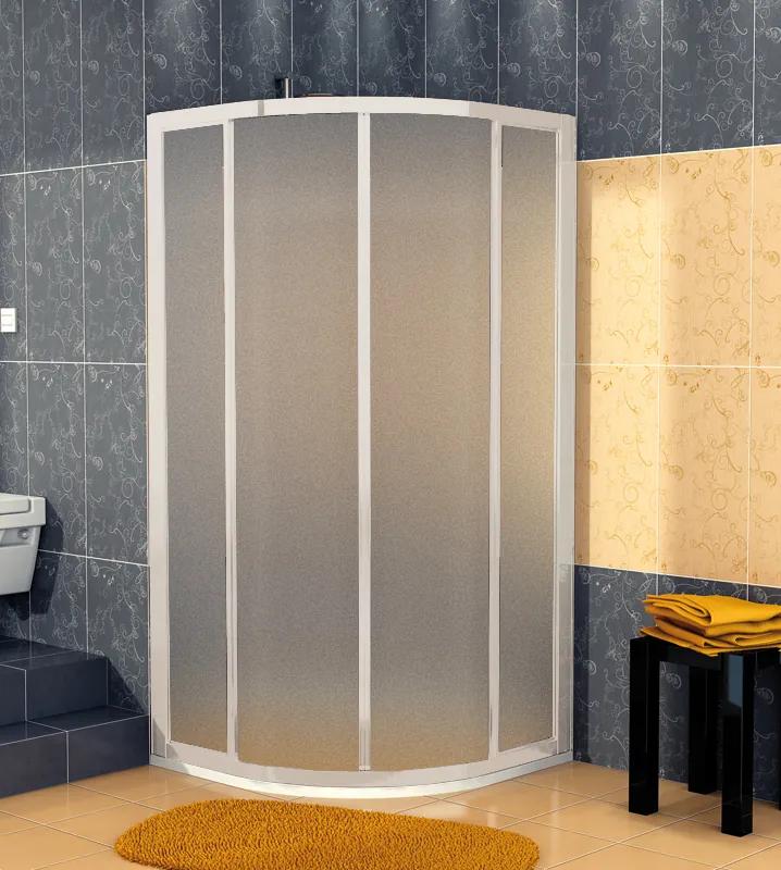 Sprchový kout čtvrtkruhový 80×80 cm (ECOR 55 080 01 22) SanSwiss