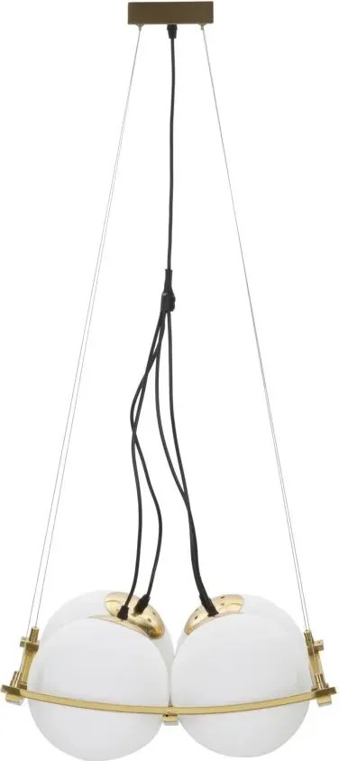 Závěsný lustr Japany 45 cm zlatý/bílý