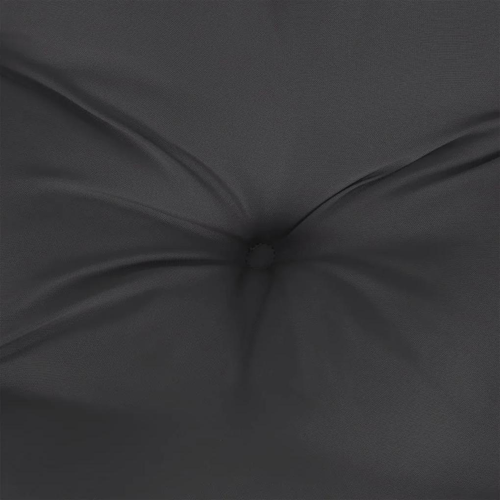 Poduška na palety černá 70 x 70 x 12 cm textil