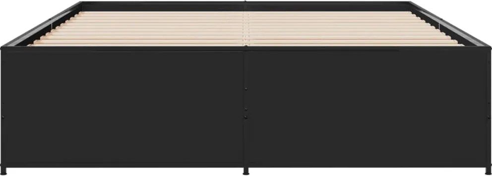 Rám postele černý 160 x 200 cm kompozitní dřevo a kov 3279877