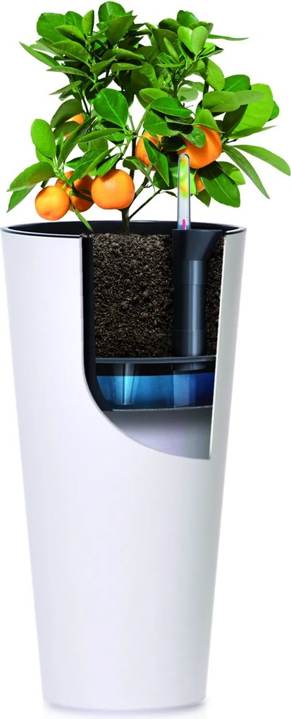 Květináč Tubus Slimmer bílý matný