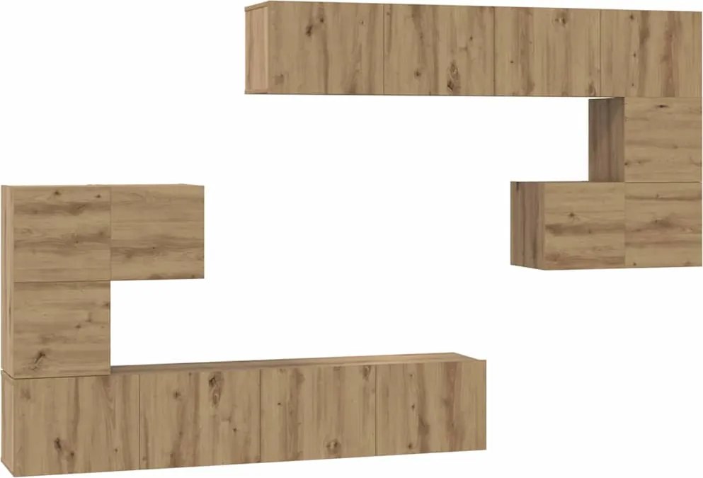 TV jednotky 4 ks Artisanový dub Kompozitní dřevo 3393494