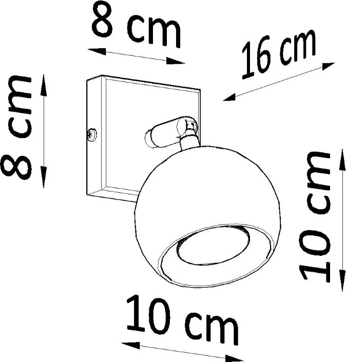 Sollux Lighting Nástěnné svítidlo OCULARE černé