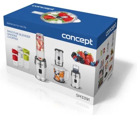 Concept SM3391 - Smoothie mixér s příslušenstvím 700W/230V bílá