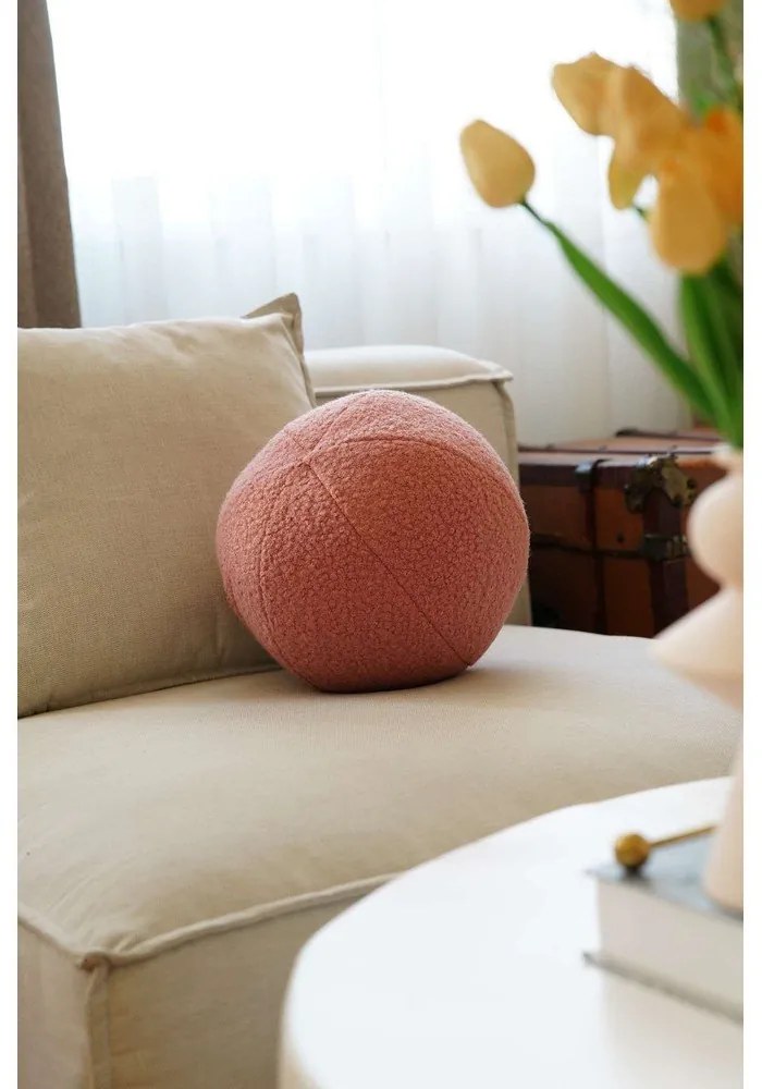 Dekorační polštář z materiálu bouclé ø 20 cm Top – Mioli Decor