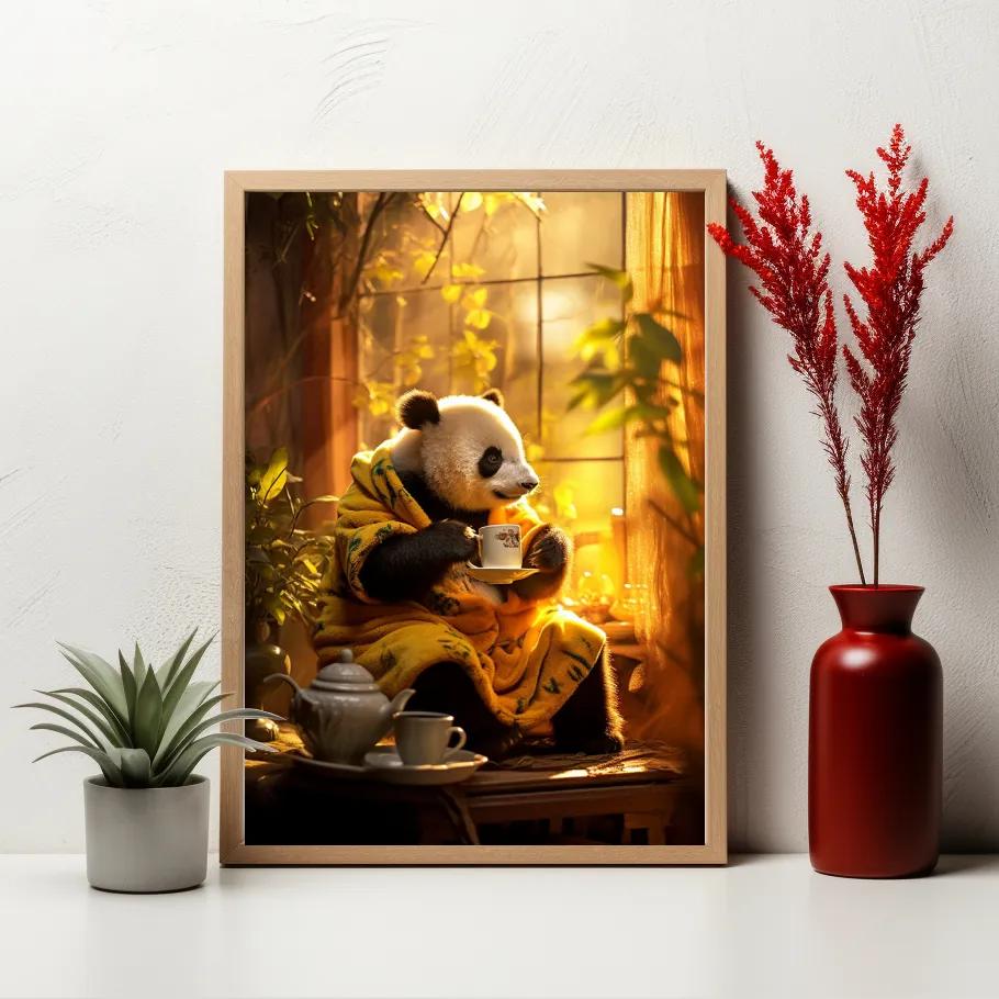 Plakát - Čajová společnost s pandou