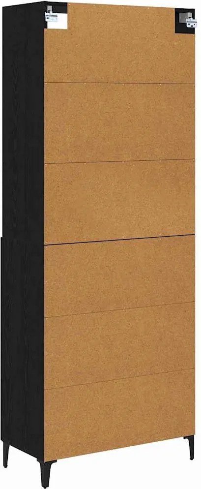 Vysoký bufet 2 ks Černý dub 69,5 x 34 x 180 cm Kompozitní dřevo 3403591