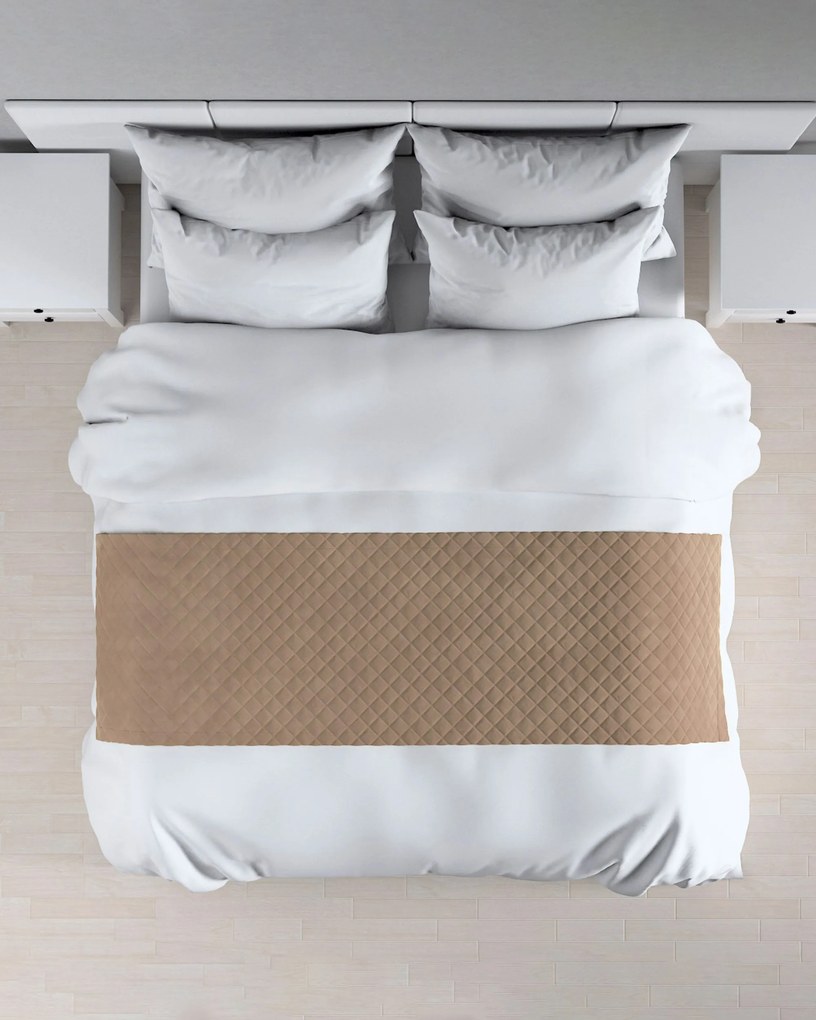 Hotelový přehoz – běhoun Velvet 60x200 cm barva béžová látka lesklé, sametová