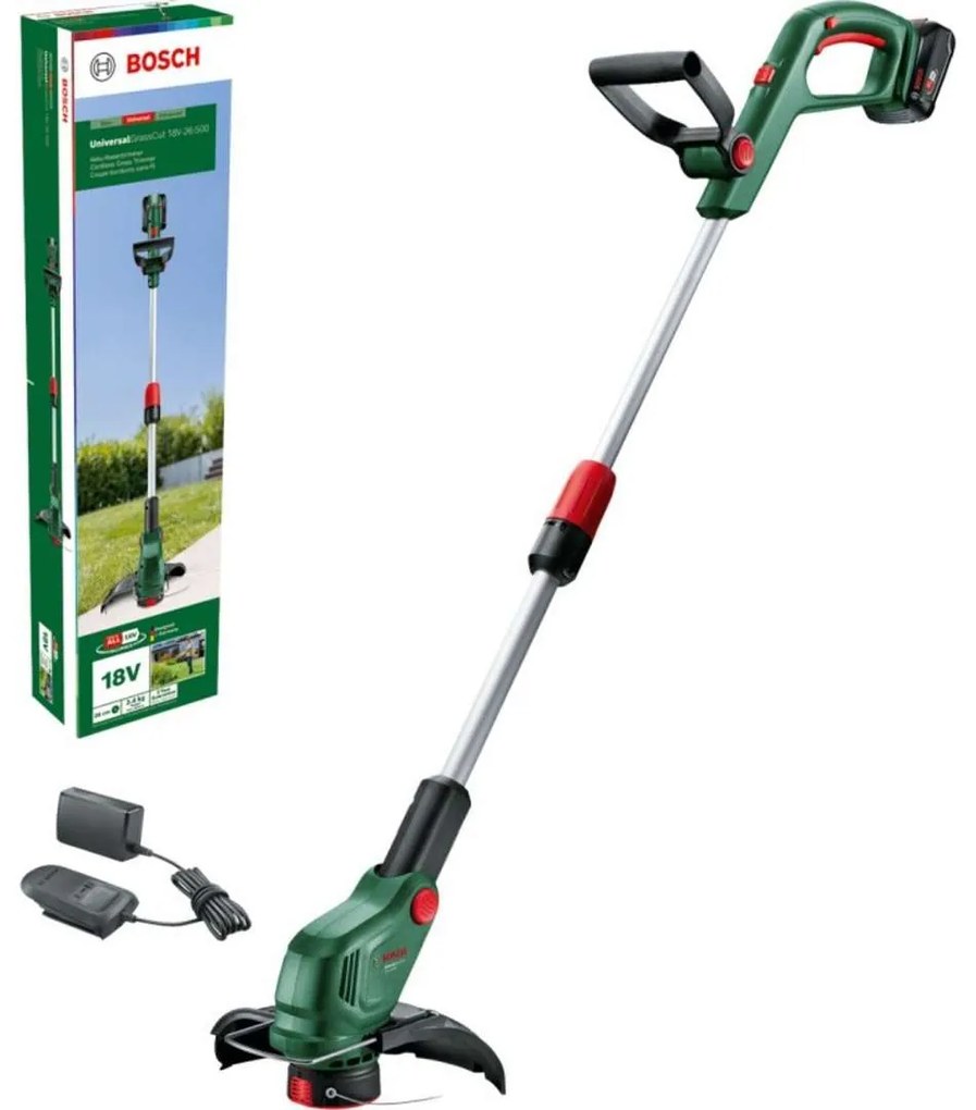 Bosch - 18V AKU strunová sekačka, záběr 26 cm, 1x aku 2,0 Ah Li-Ion, nabíječka 06008C1F00