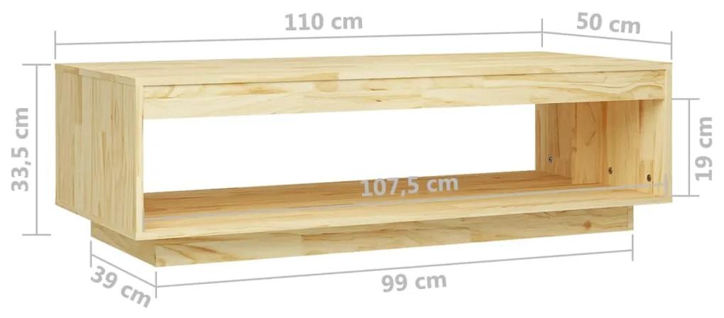 Konferenční stolek 110 x 50 x 33,5 cm masivní borové dřevo - Default Title