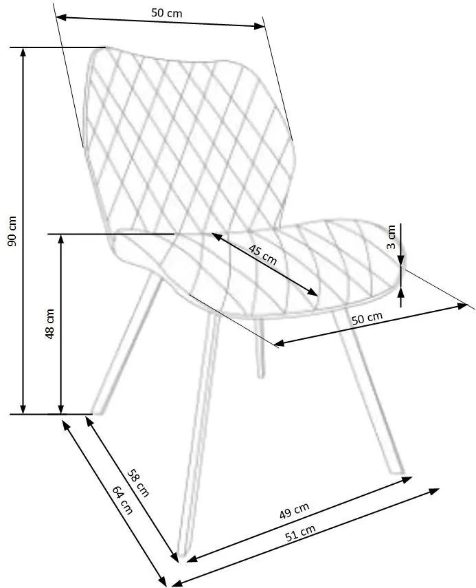 Designová židle Eviana hořčicová