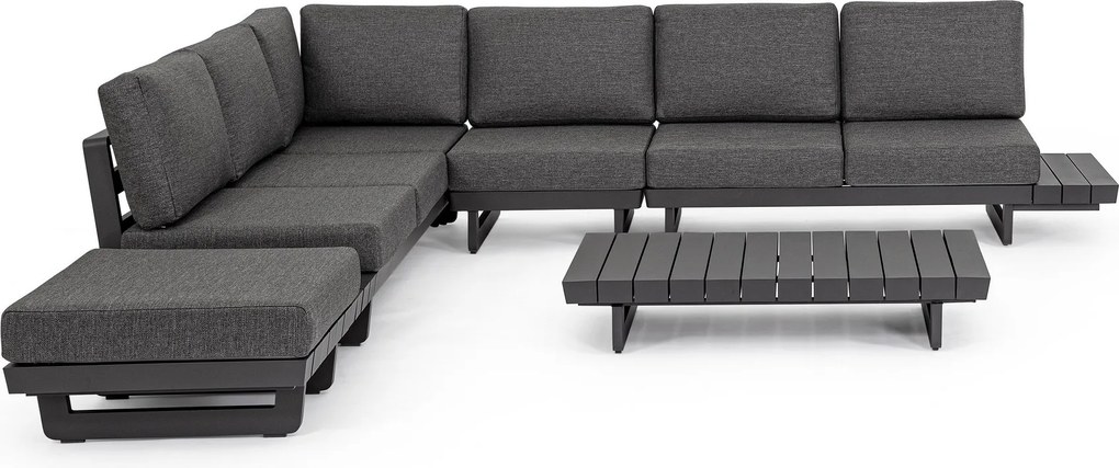 BIZZOTTO Zahradní rohová pohovka INFINITY antracit 253 cm 0663431