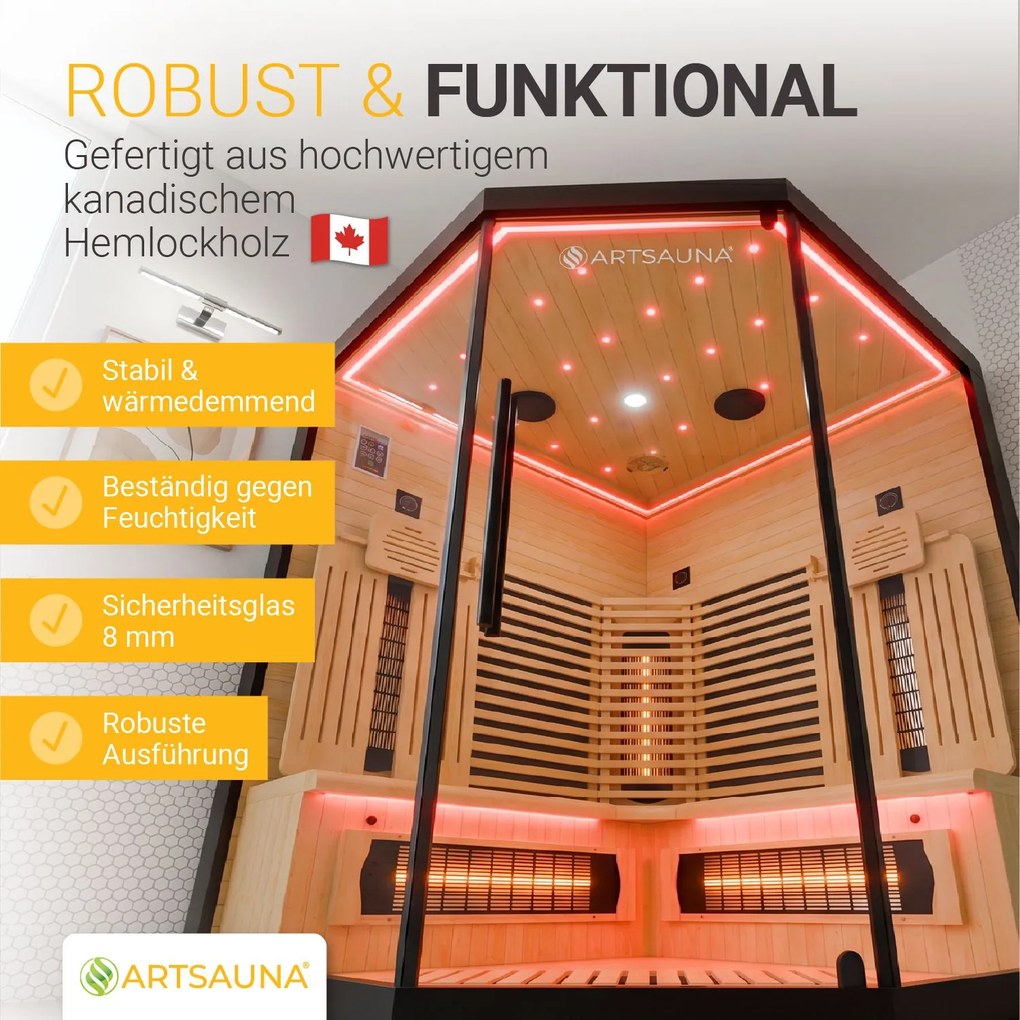 Artsauna Infrasauna Malmö 140, černá
