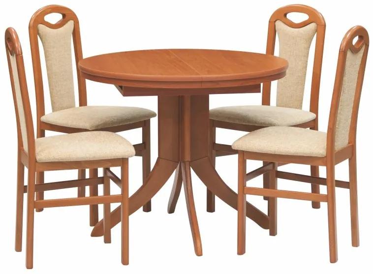 Stima Dřevěná jídelní židle BERTA | Odstín: bílá,Sedák: mystic rosso 56