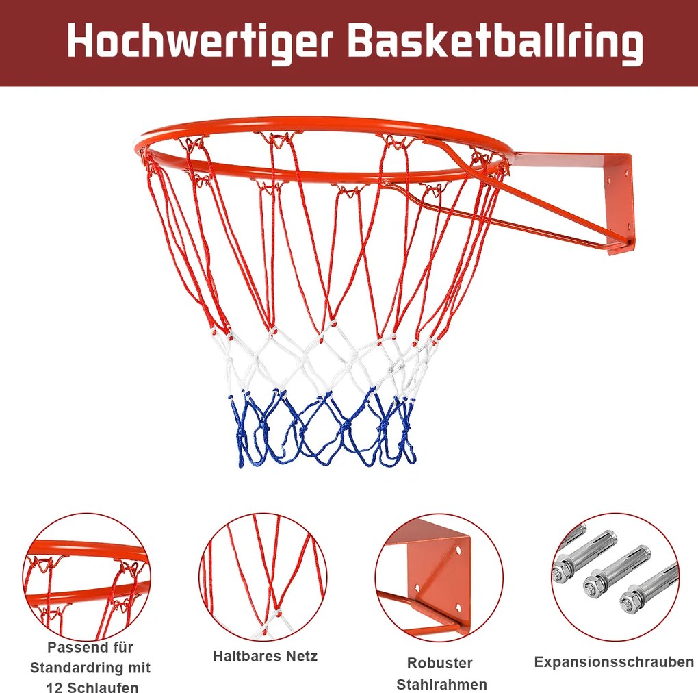 Costway Nástěnný basketbalový koš Profesionální