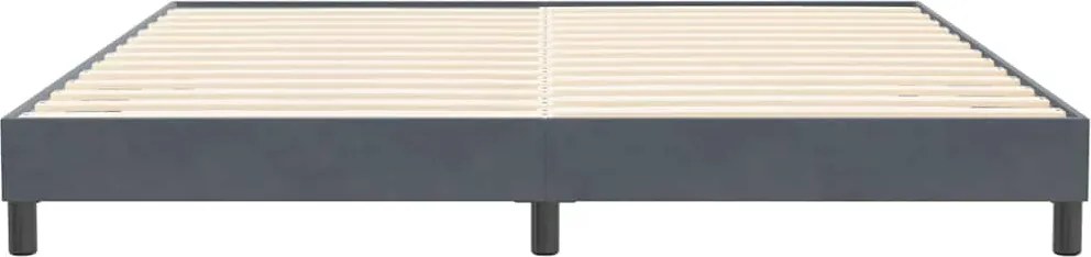 Postel Box Spring bez matrace tmavě šedá 200x210 cm samet 3315844