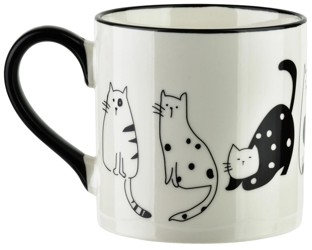 Porcelánový hrnek COTTELLO II. 370 ml bílý/černý